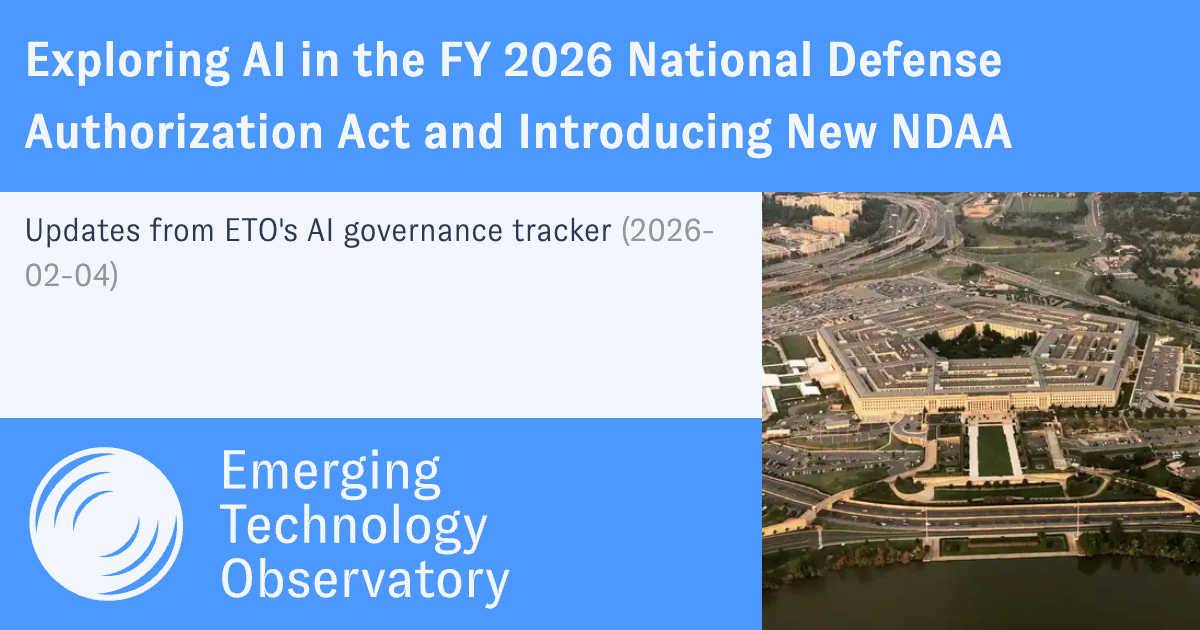 Exploring AI in the FY 2026 National Defense Authorization Act and ...