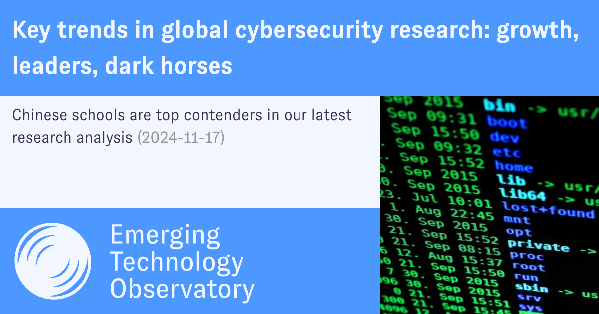 Key trends in global cybersecurity research: growth, leaders, dark ...