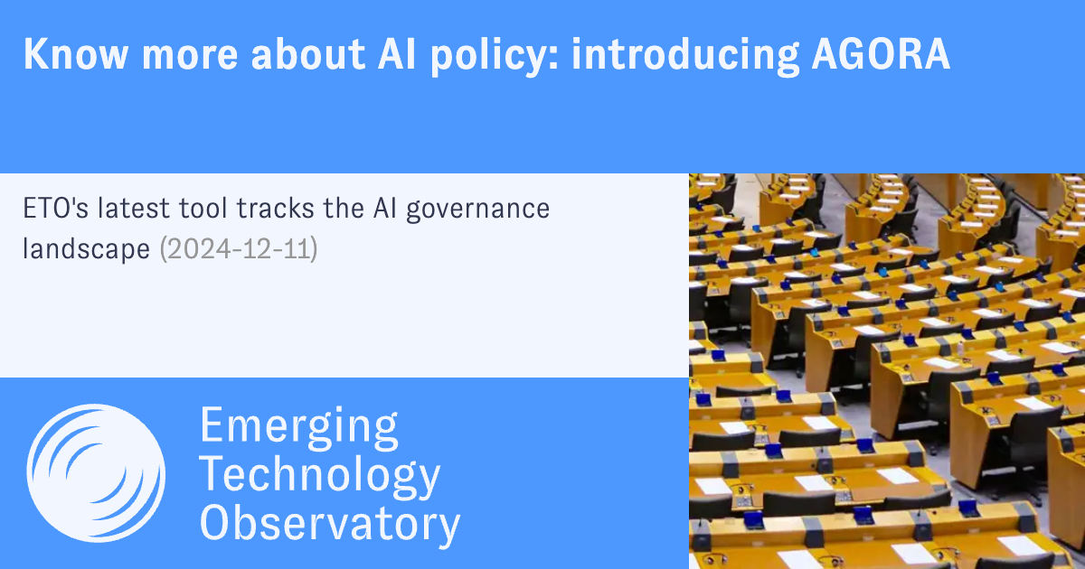 Know more about AI policy: introducing AGORA – Emerging Technology Observatory
