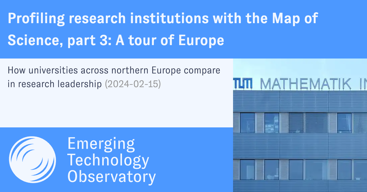 Profiling research institutions with the Map of Science, part 3: A tour ...